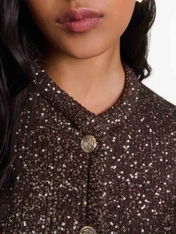 Maje Sequin Cardigan