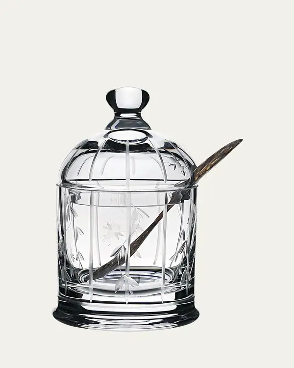 WILLIAM YEOWARD CRYSTAL Abby Honey Jar With Spoon, 8 Oz
