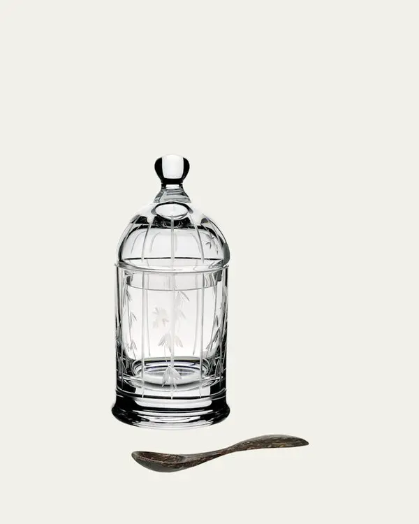 WILLIAM YEOWARD CRYSTAL Abby Honey Jar With Spoon, 8 Oz