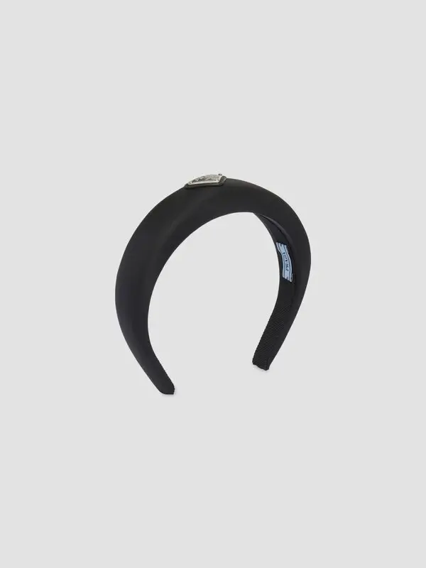 Prada Re-nylon Headband - Black Silver