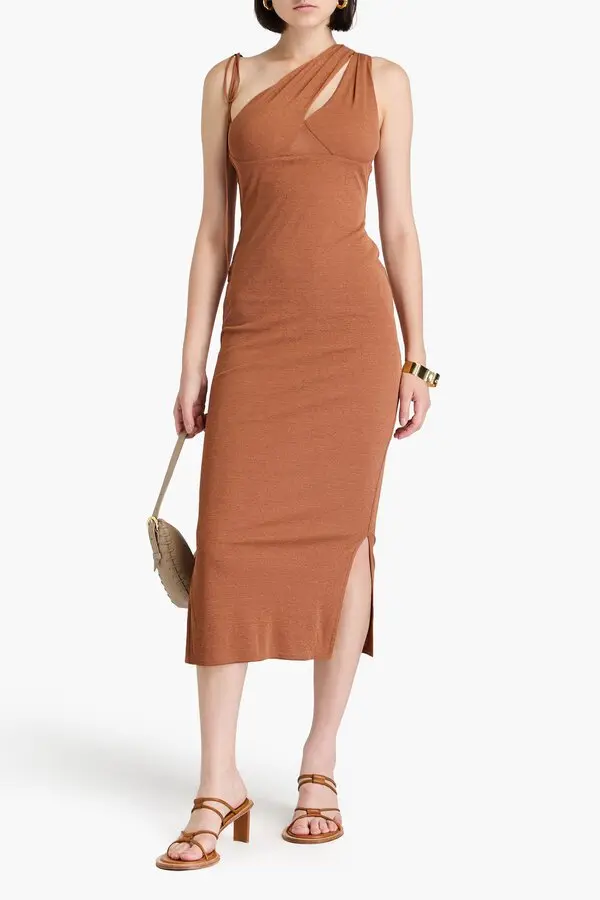 Nanushka One-shoulder Midi Dress