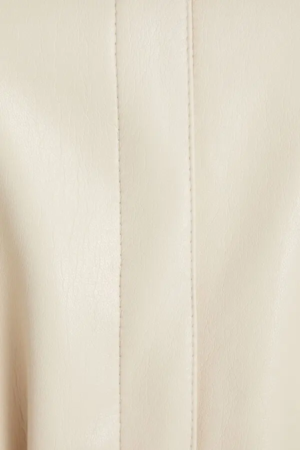 Nanushka Halli Belted Okobor™ Mini Shirt Dress - Ecru
