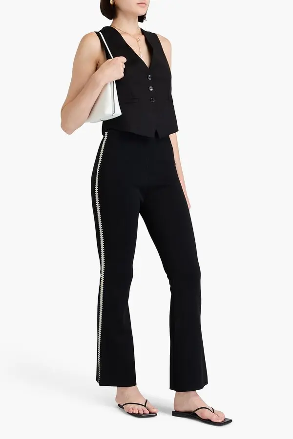 Nanushka Striped Kick-flare Knit Pants