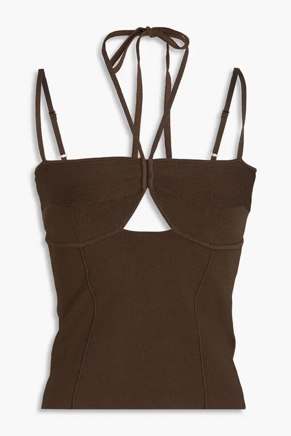 Nanushka Cutout Ribbed-knit Top