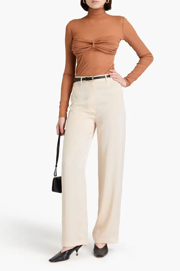 Nanushka Satin-crepe Wide-leg Pants