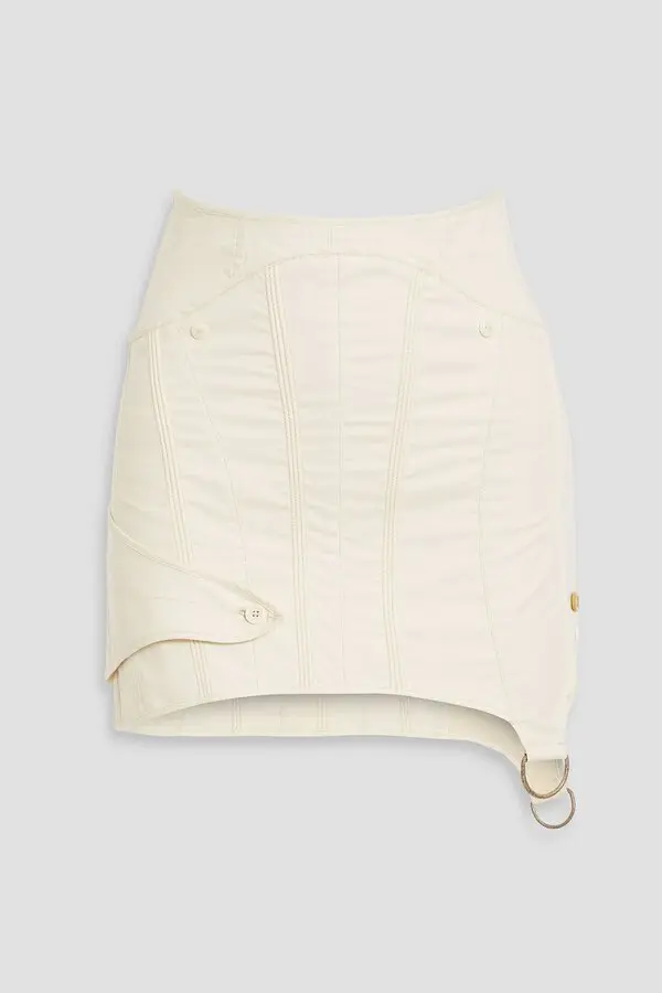 Acne Studios Embellished Cotton-blend Twill Mini Skirt