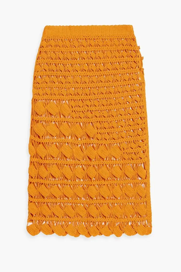 Acne Studios Crocheted Cotton Midi Skirt