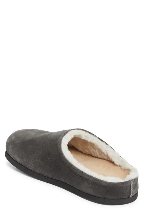 COMMON PROJECTS Suede And Shearling Clogs - Dark Grey