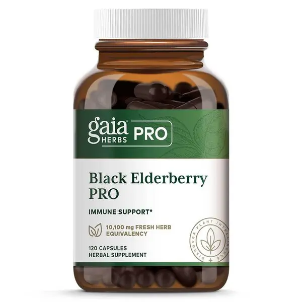 GAIA HERBS PRO Black Elderberry 120 Capsules - One-color