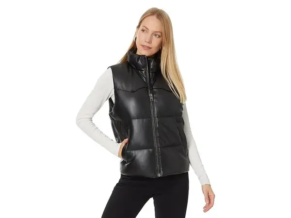 LEVI'S Faux Leather Puffer Vest