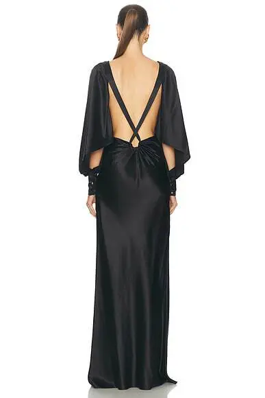 Saint Laurent V-neck Long Dress