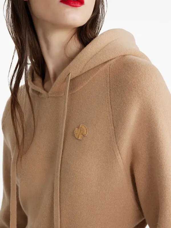 PATOU Knitted Hoodie - Brown