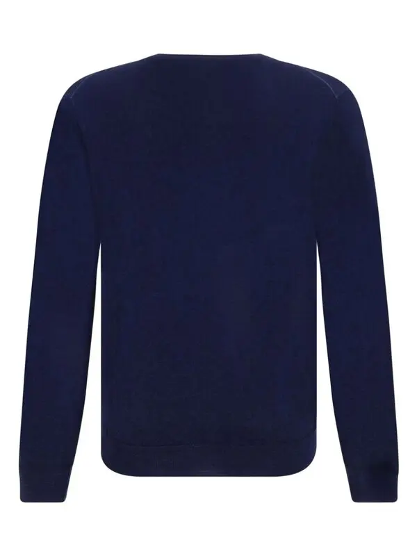 CRUCIANI V-neck Jumper - Blue