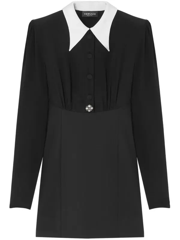 Versace Pearl-detailing Mini Dress
