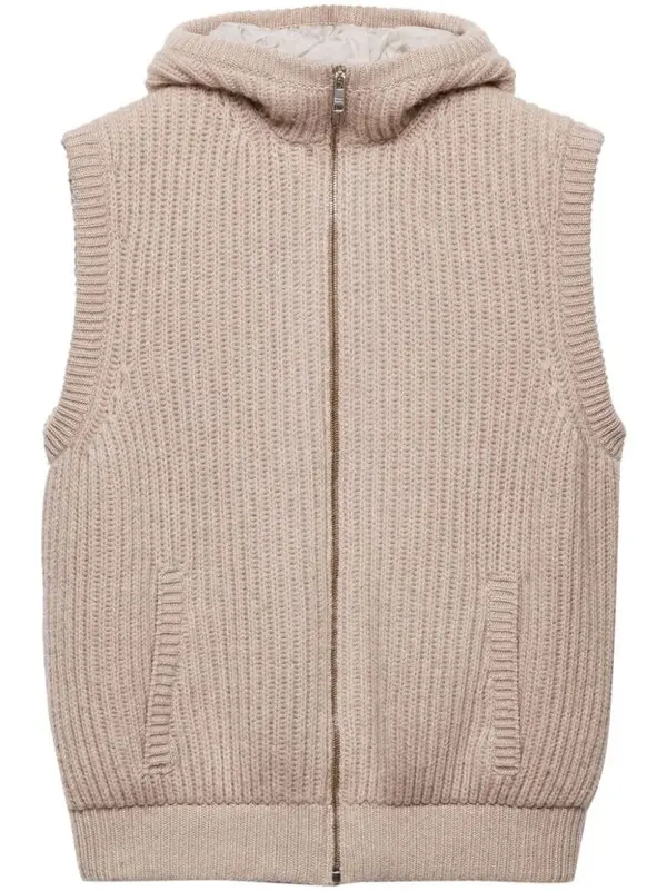 Prada Cashmere Hooded Gilet
