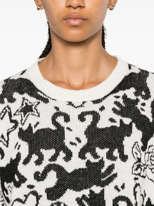 TWINSET Patterned Jacquard Sweater