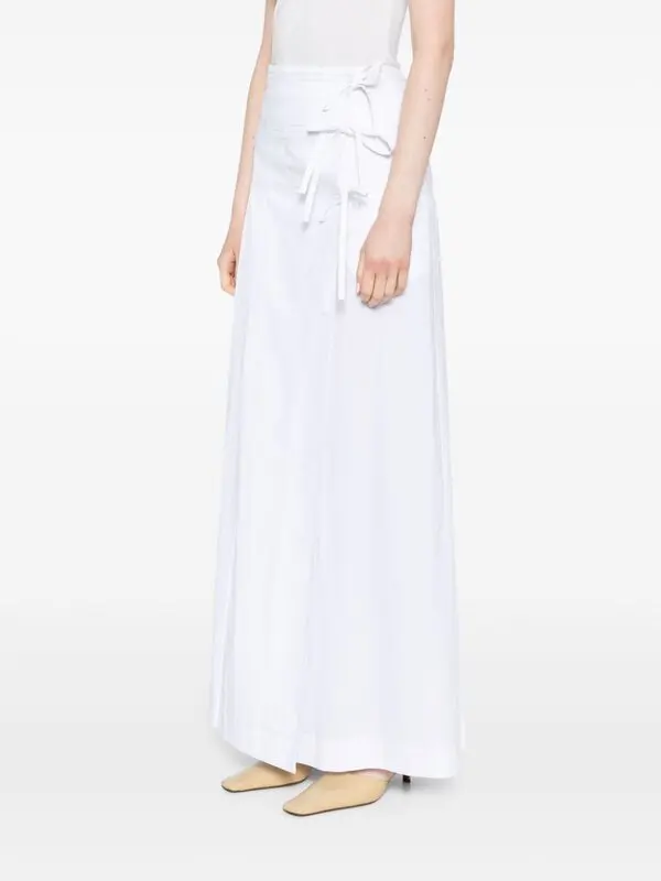 Alberta Ferretti Pleated Wrap Maxi Skirt