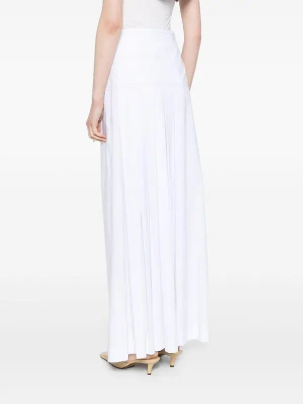 Alberta Ferretti Pleated Wrap Maxi Skirt