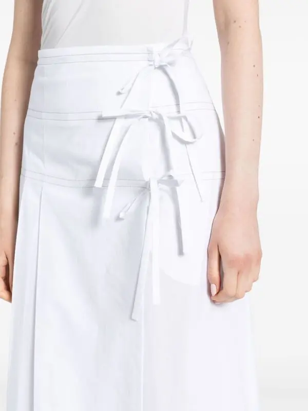 Alberta Ferretti Pleated Wrap Maxi Skirt