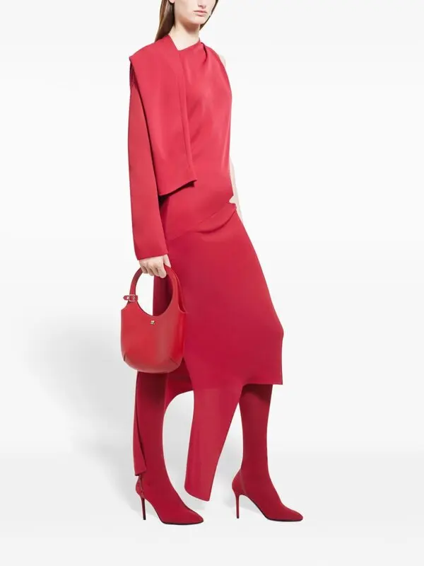 COURREGES Holy Leather Tote Bag - Red