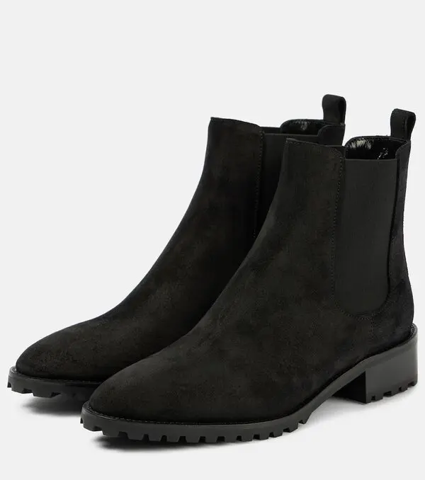 Manolo Blahnik Chelata Suede Chelsea Boots
