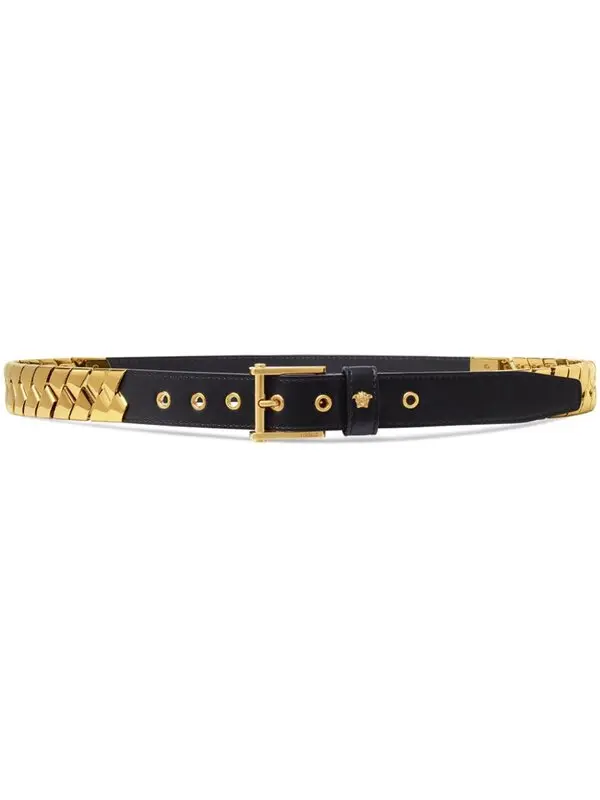 Versace Braided Belt In Black - 50% Off | Editorialist display picture 2