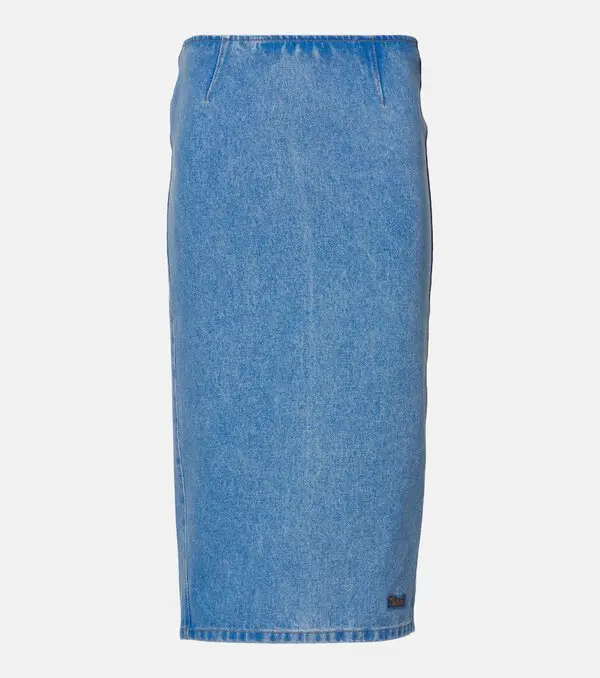 Marni Denim Midi Skirt - Blue