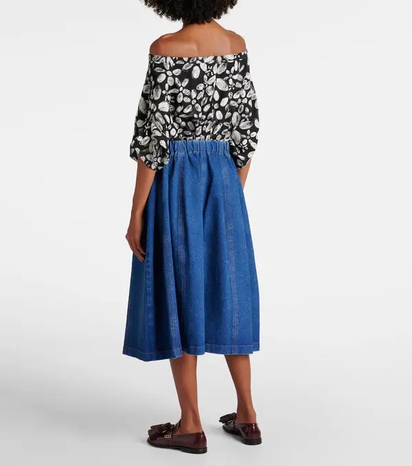 Marni Denim Midi Skirt