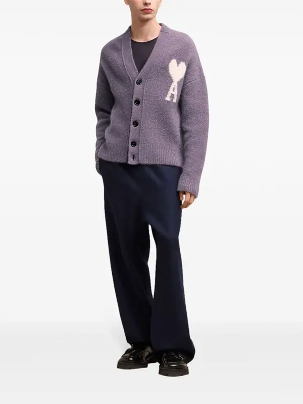 AMI Paris De Coeur V-neck Cardigan