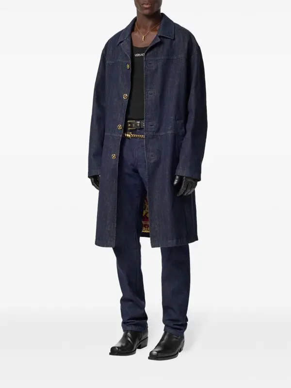 Versace Logo-patch Straight Leg Jeans