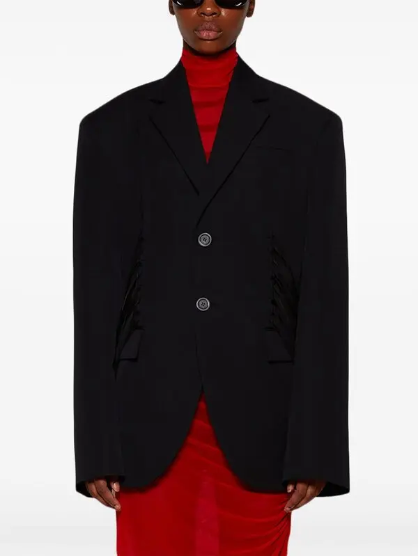 JEAN PAUL GAULTIER Lace-detail Wool Blazer