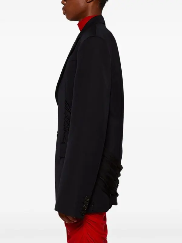 JEAN PAUL GAULTIER Lace-detail Wool Blazer