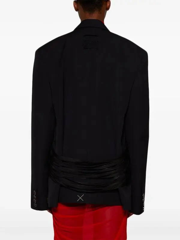 JEAN PAUL GAULTIER Lace-detail Wool Blazer