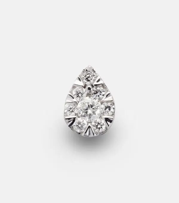 PERSEE Persée 18kt White Gold Single Earring With Diamonds - Silver