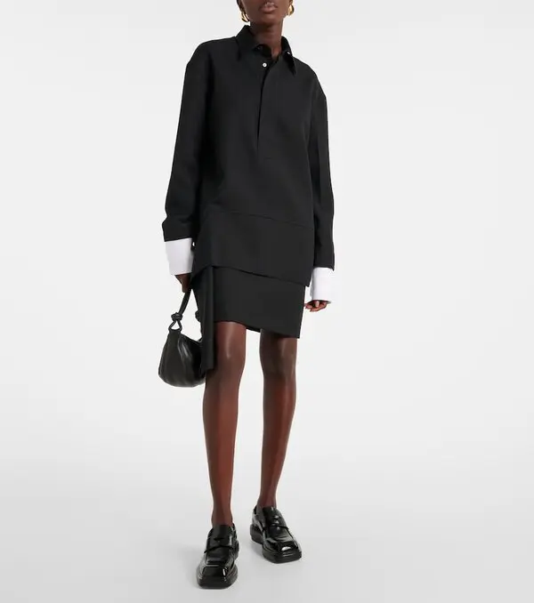 Plan C Wool Blend Minidress
