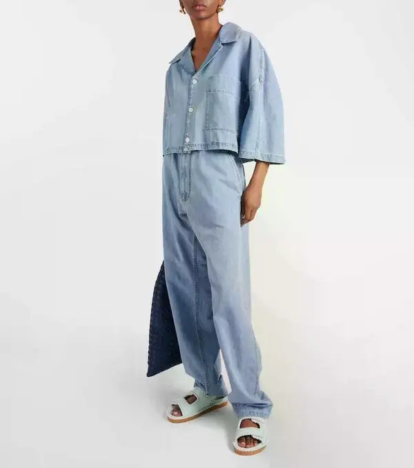 Bottega Veneta Cropped Denim Shirt