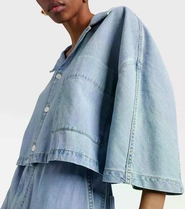 Bottega Veneta Cropped Denim Shirt