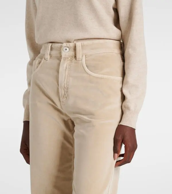 Brunello Cucinelli Dyed Cotton Wide-leg Pants