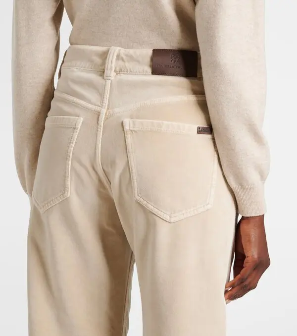 Brunello Cucinelli Dyed Cotton Wide-leg Pants