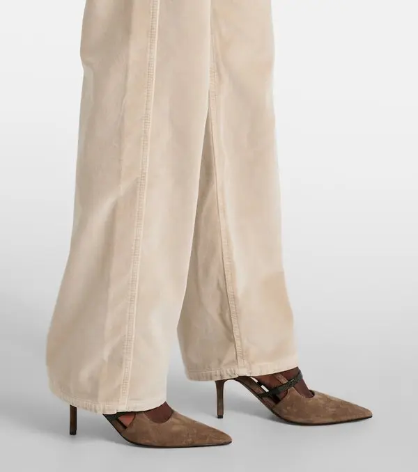 Brunello Cucinelli Dyed Cotton Wide-leg Pants