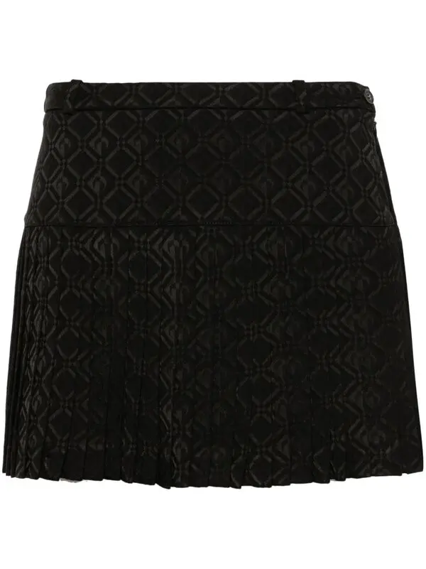 MARINE SERRE Moon Diamond-jacquard Mini Skirt - Black