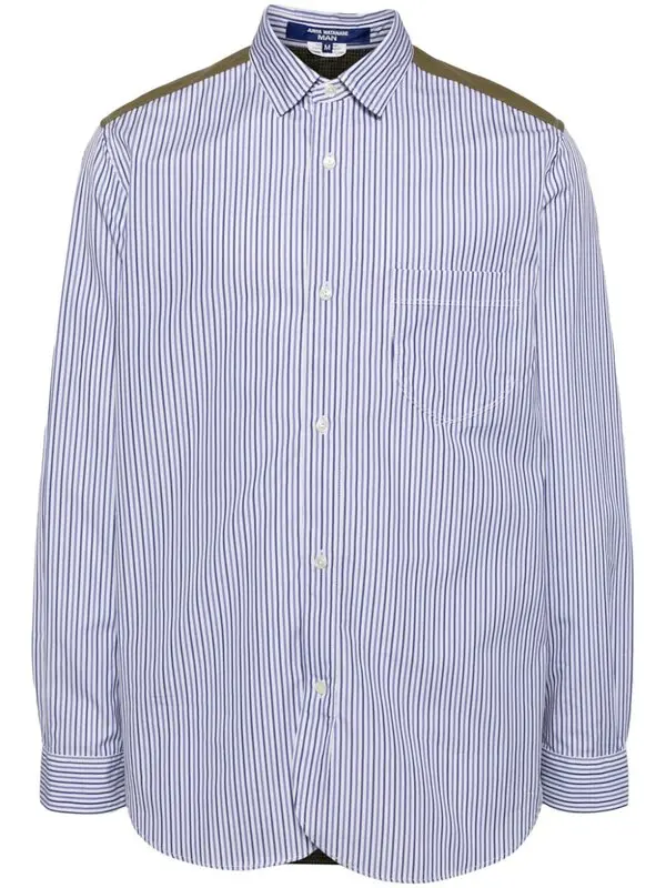 Junya Watanabe Striped Cotton Shirt - White