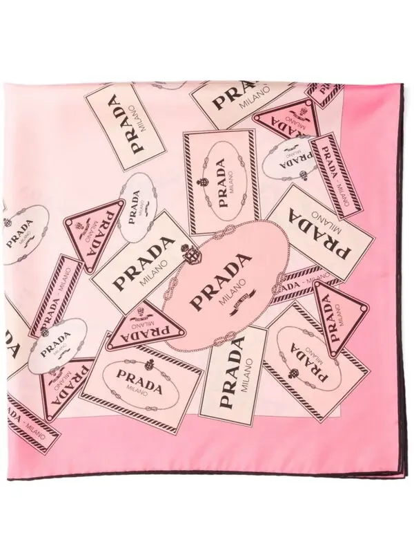 Prada All-over Print Scarf - Pink