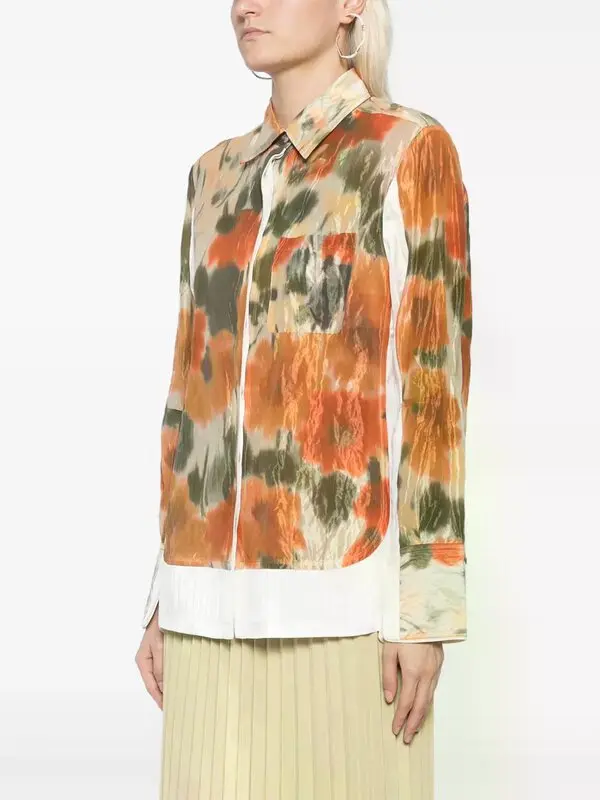 3.1 Phillip Lim Blurred Marigold Pj Shirt In Orange - 26% Off
