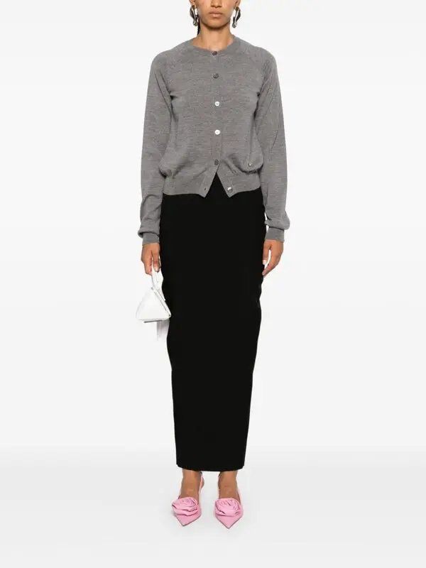 Moschino Mélange-effect Cardigan - Black