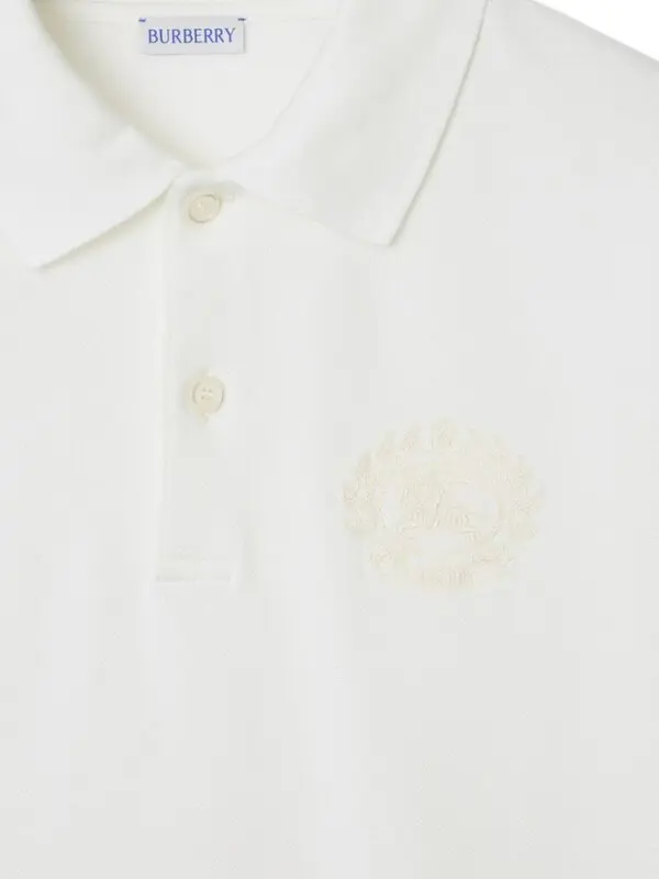 Burberry Ekd Cotton Polo Shirt - White
