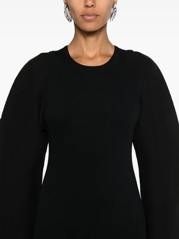 Nanushka Layered Sculpted-sleeves Midi Dress