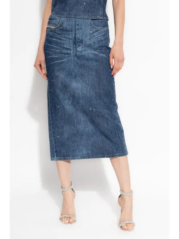 DIESEL® De-pra-s3 Midi Skirt
