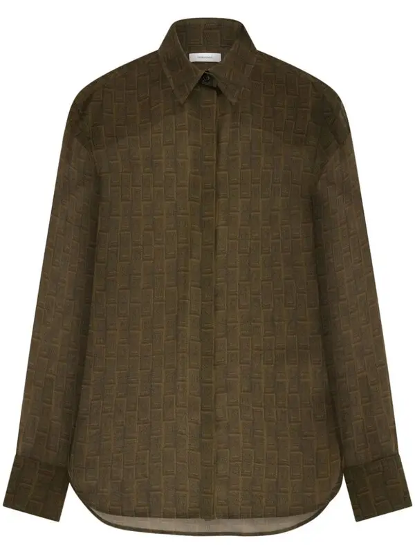 FERRAGAMO Monogram Silk Shirt