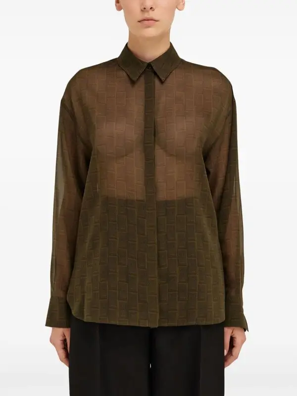 FERRAGAMO Monogram Silk Shirt